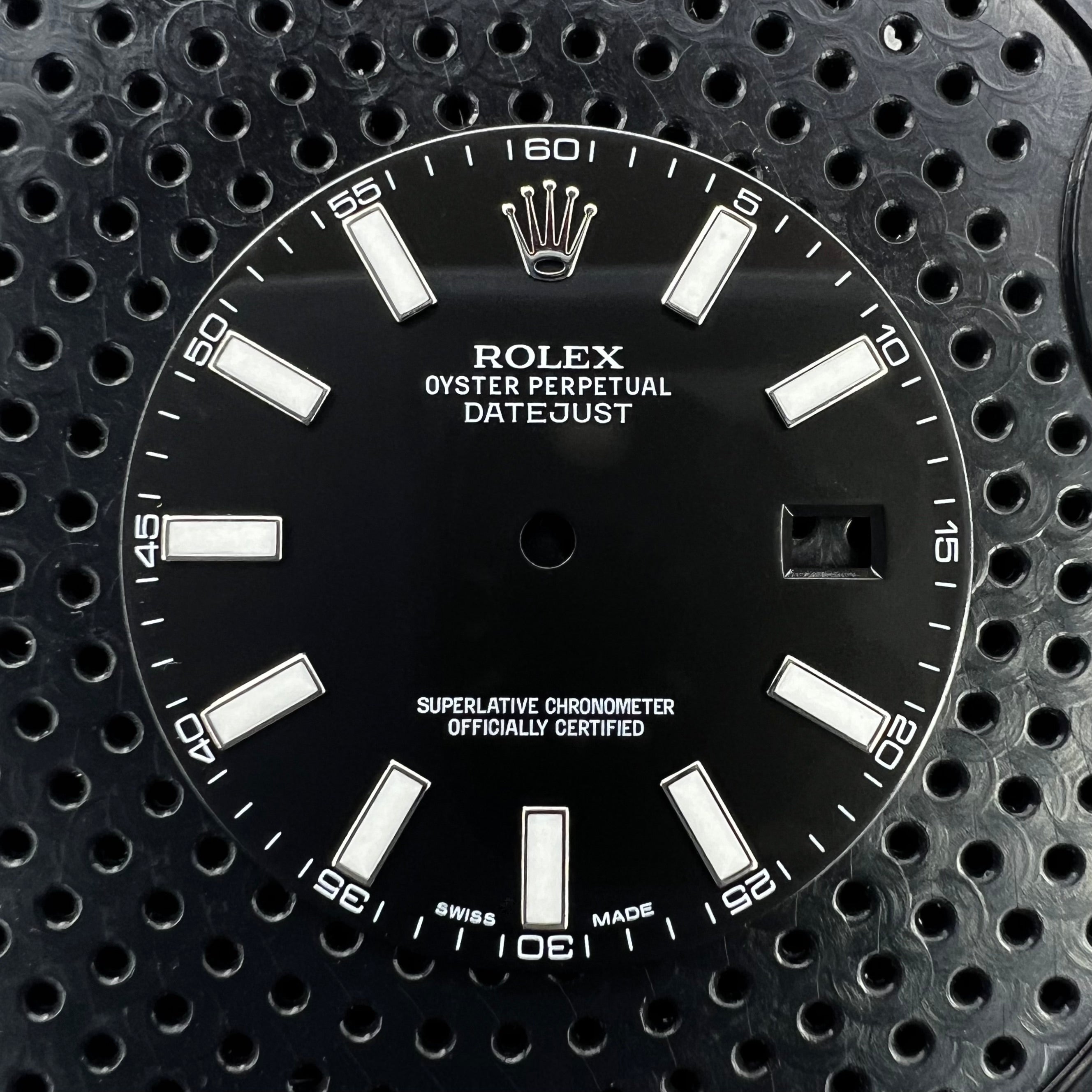 Genuine Rolex Datejust II Gloss Black with Luminova Sticks Dial ...